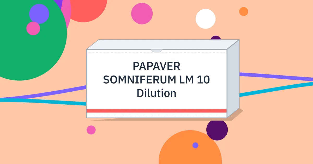 Symbolbild: Packung mit der Aufschrift PAPAVER SOMNIFERUM LM 10 Dilution (PZN 12975818) – Verfügbarkeit und Bezug in Apotheken in Frankfurt am Main