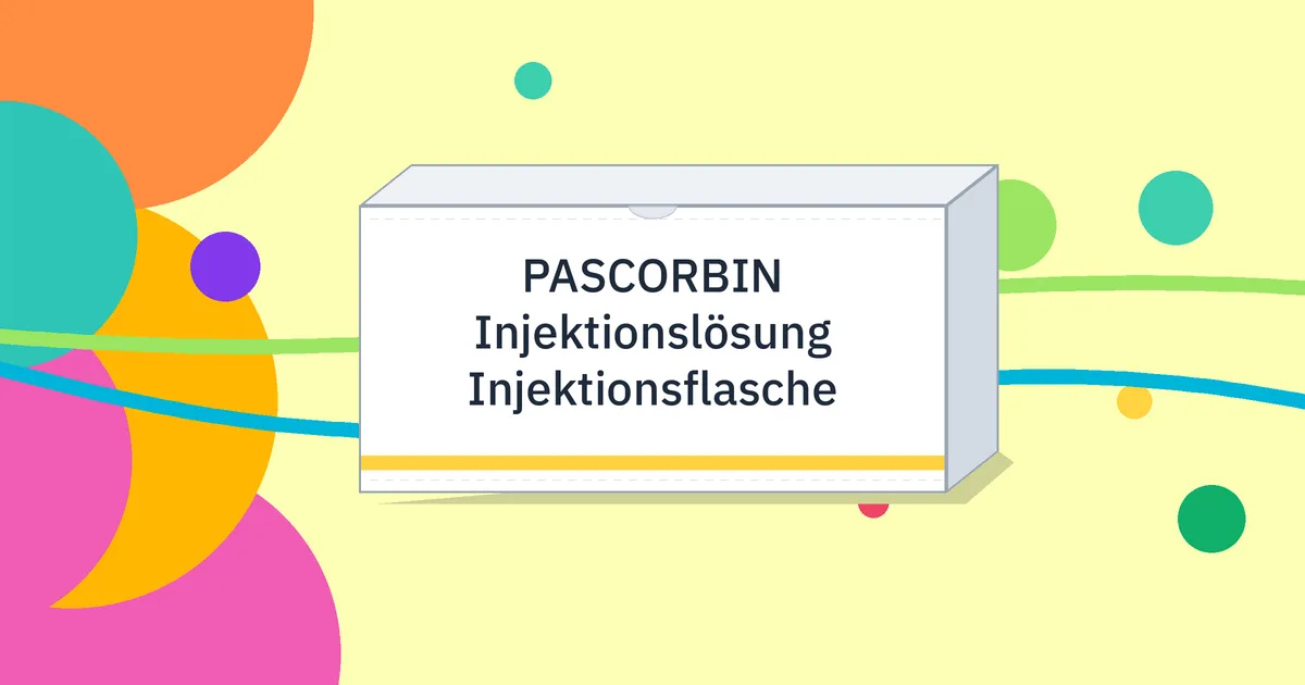 Symbolbild: Packung mit der Aufschrift PASCORBIN Injektionslösung Injektionsflasche (PZN 09647683) – Verfügbarkeit und Bezug in Apotheken in Frankfurt am Main