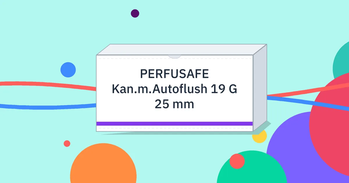 Symbolbild: Packung mit der Aufschrift PERFUSAFE Kan.m.Autoflush 19 G 25 mm (PZN 06556247) – Verfügbarkeit und Bezug in Apotheken in Frankfurt am Main