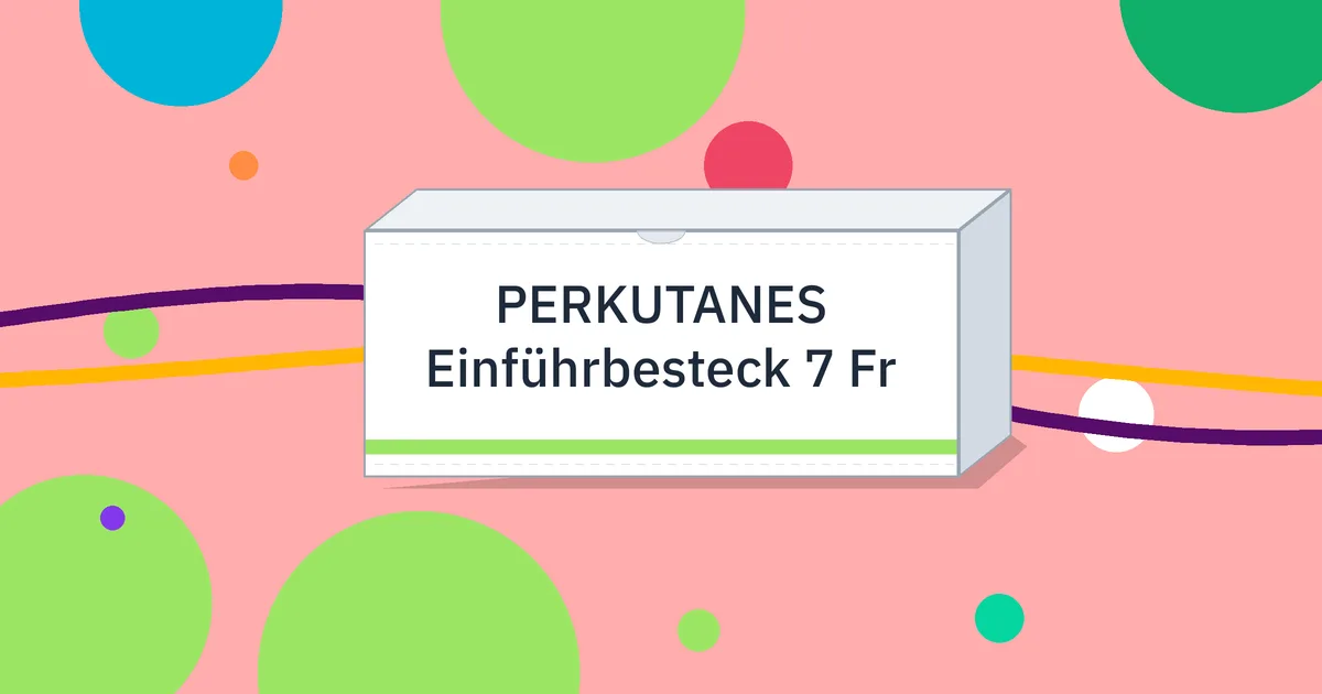 Symbolbild: Packung mit der Aufschrift PERKUTANES Einführbesteck 7 Fr (PZN 12396210) – Verfügbarkeit und Bezug in Apotheken in Frankfurt am Main