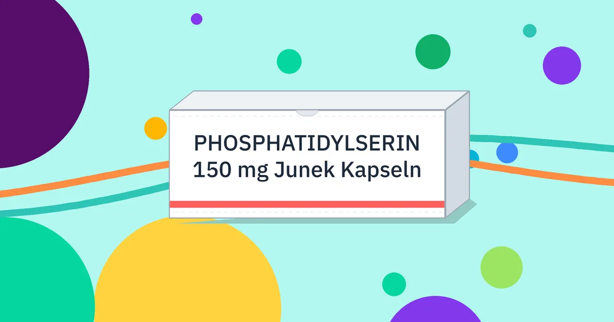 Symbolbild: Packung mit der Aufschrift PHOSPHATIDYLSERIN 150 mg Junek Kapseln (PZN 10337657) – Verfügbarkeit und Bezug in Apotheken in Frankfurt am Main