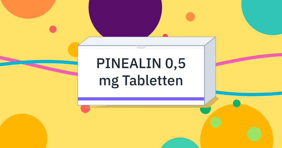 Symbolbild: Packung mit der Aufschrift PINEALIN 0,5 mg Tabletten (PZN 19168245) – Verfügbarkeit und Bezug in Apotheken in Frankfurt am Main
