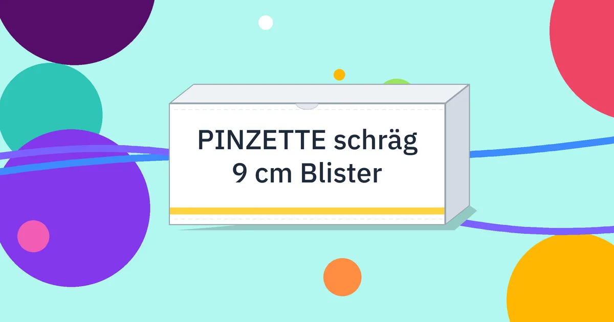 Symbolbild: Packung mit der Aufschrift PINZETTE schräg 9 cm Blister (PZN 10350385) – Verfügbarkeit und Bezug in Apotheken in Frankfurt am Main