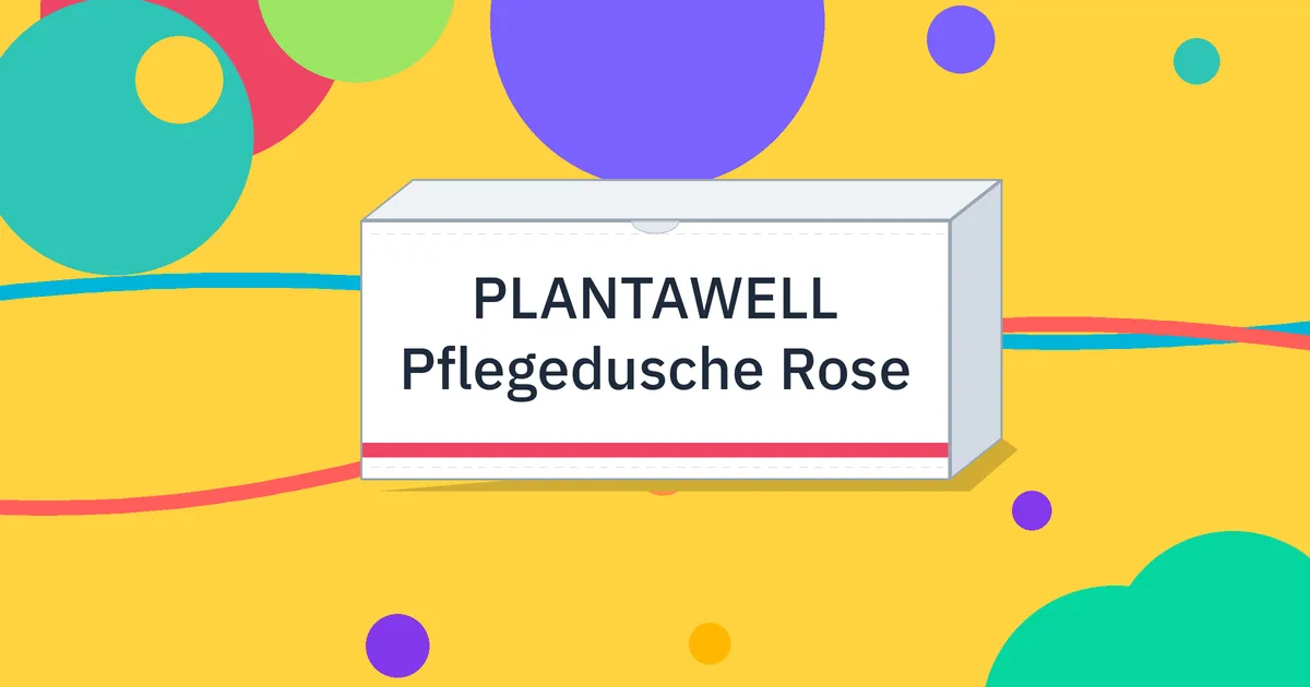 Symbolbild: Packung mit der Aufschrift PLANTAWELL Pflegedusche Rose (PZN 20300827) – Verfügbarkeit und Bezug in Apotheken in Frankfurt am Main