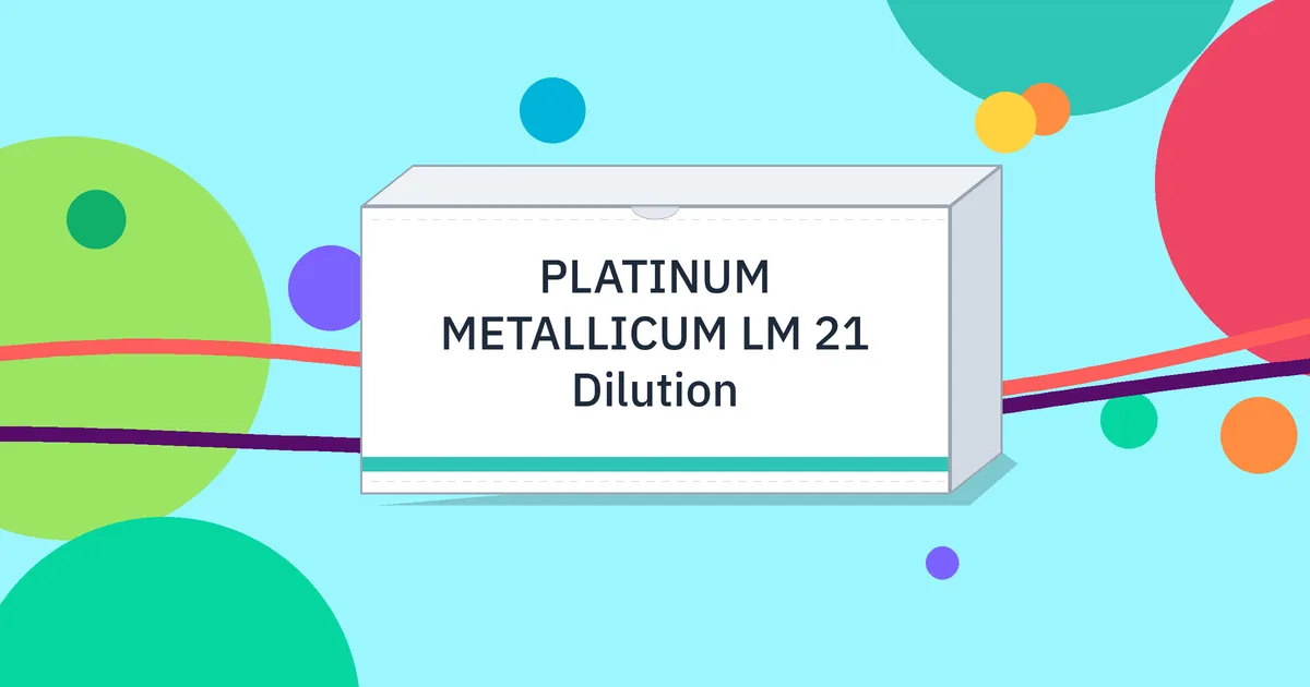 Symbolbild: Packung mit der Aufschrift PLATINUM METALLICUM LM 21 Dilution (PZN 13038470) – Verfügbarkeit und Bezug in Apotheken in Frankfurt am Main