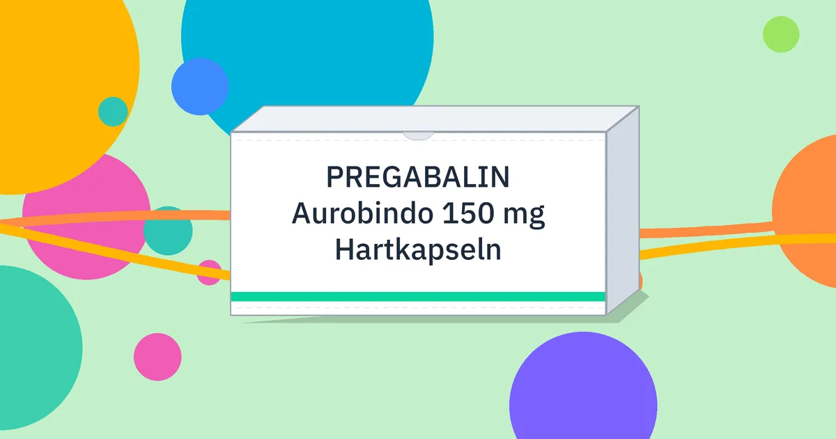 Symbolbild: Packung mit der Aufschrift PREGABALIN Aurobindo 150 mg Hartkapseln (PZN 19358773) – Verfügbarkeit und Bezug in Apotheken in Frankfurt am Main