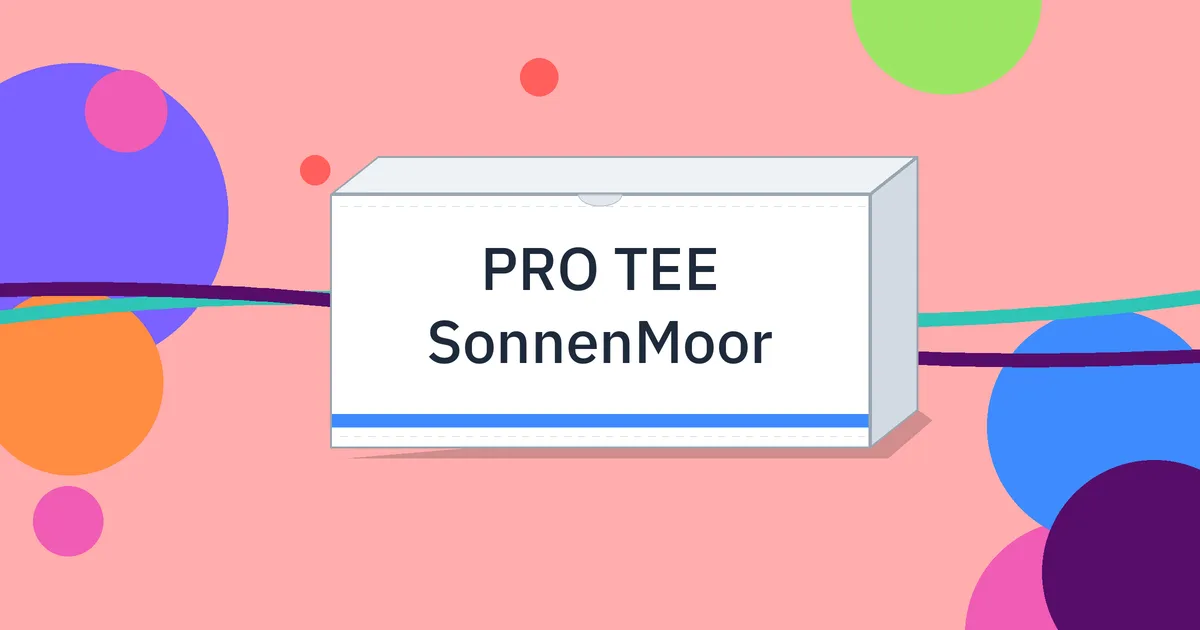 Symbolbild: Packung mit der Aufschrift PRO TEE SonnenMoor (PZN 16154432) – Verfügbarkeit und Bezug in Apotheken in Frankfurt am Main