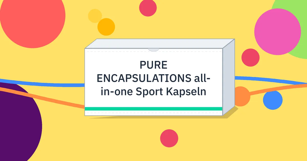 Symbolbild: Packung mit der Aufschrift PURE ENCAPSULATIONS all-in-one Sport Kapseln (PZN 18671433) – Verfügbarkeit und Bezug in Apotheken in Frankfurt am Main