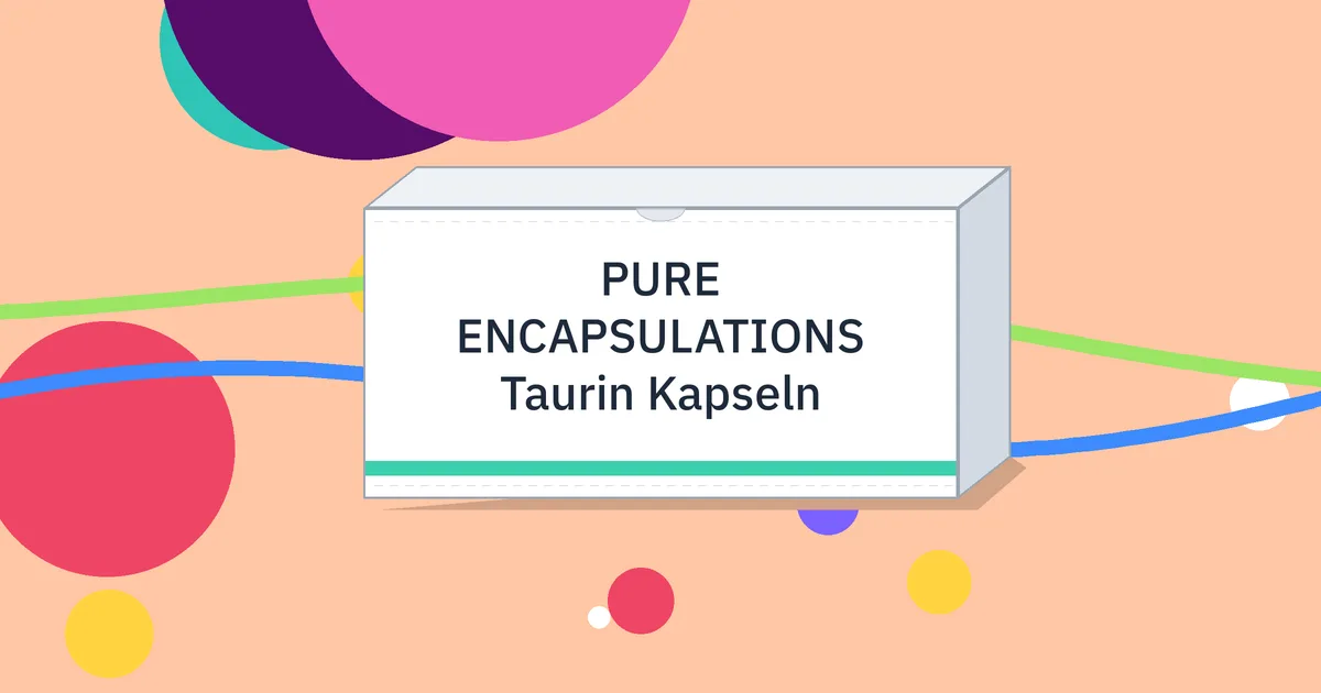 Symbolbild: Packung mit der Aufschrift PURE ENCAPSULATIONS Taurin Kapseln (PZN 02788127) – Verfügbarkeit und Bezug in Apotheken in Frankfurt am Main