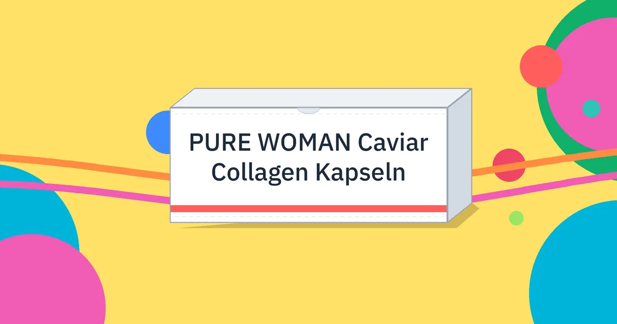 Symbolbild: Packung mit der Aufschrift PURE WOMAN Caviar Collagen Kapseln (PZN 10019377) – Verfügbarkeit und Bezug in Apotheken in Frankfurt am Main