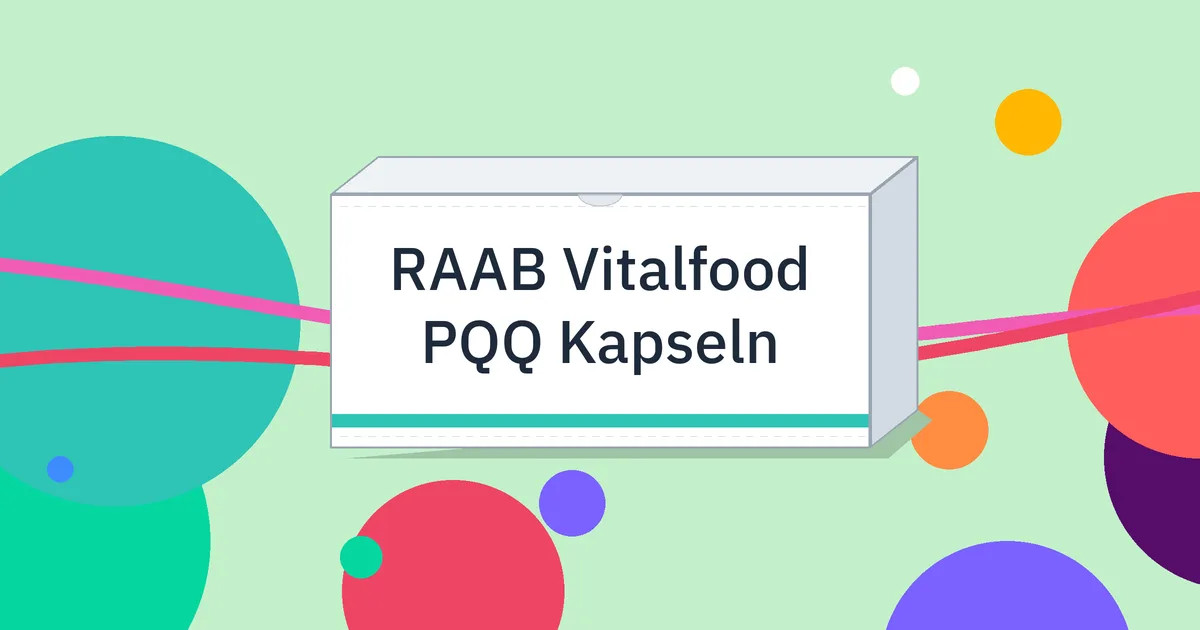 Symbolbild: Packung mit der Aufschrift RAAB Vitalfood PQQ Kapseln (PZN 20624010) – Verfügbarkeit und Bezug in Apotheken in Frankfurt am Main
