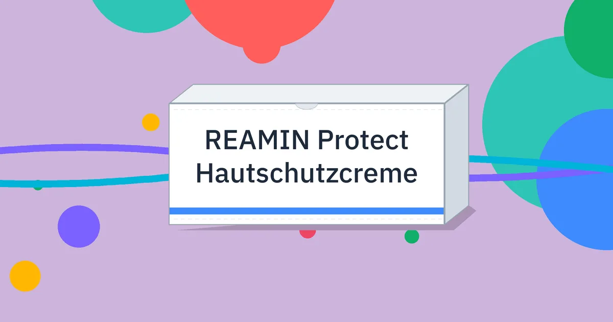 Symbolbild: Packung mit der Aufschrift REAMIN Protect Hautschutzcreme (PZN 10113662) – Verfügbarkeit und Bezug in Apotheken in Frankfurt am Main