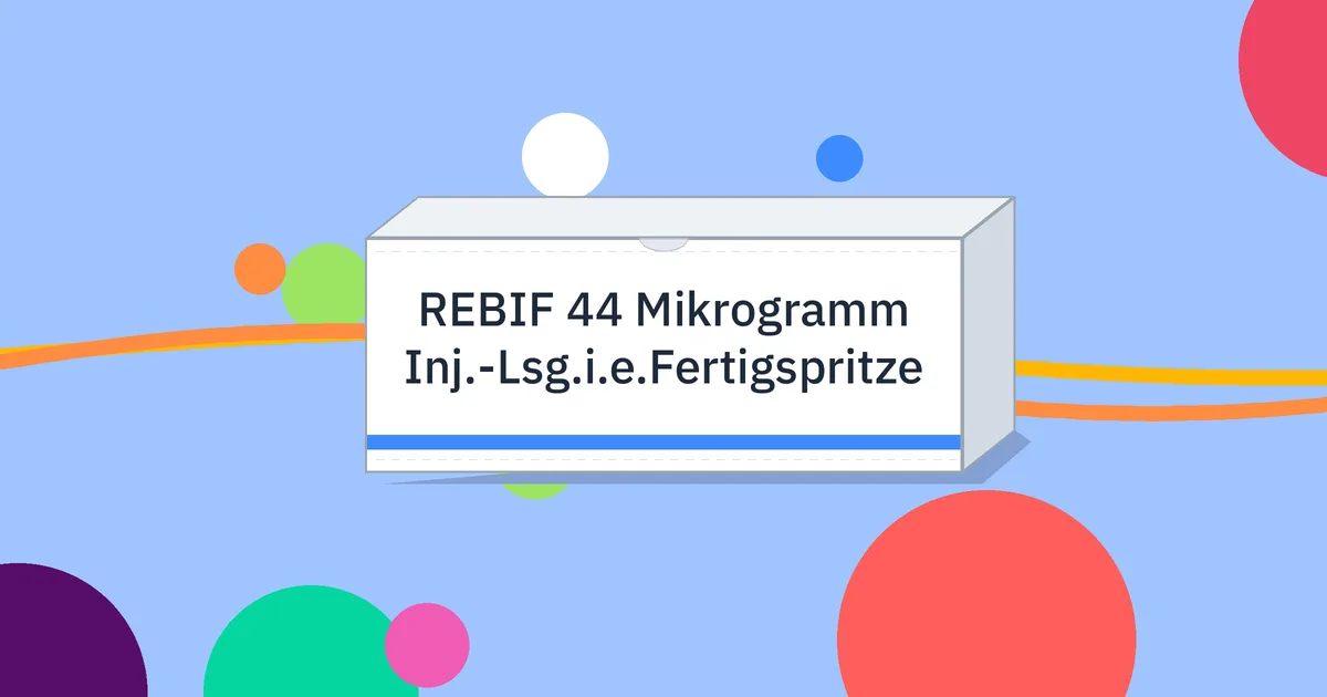 Symbolbild: Packung mit der Aufschrift REBIF 44 Mikrogramm Inj.-Lsg.i.e.Fertigspritze (PZN 19135292) – Verfügbarkeit und Bezug in Apotheken in Frankfurt am Main