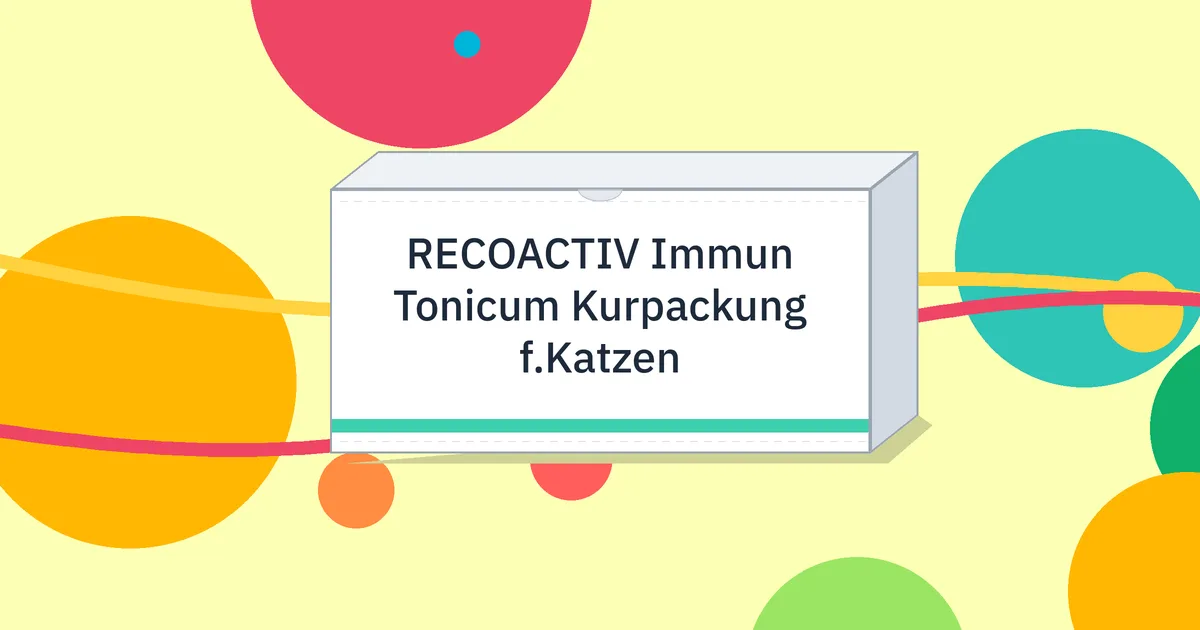 Symbolbild: Packung mit der Aufschrift RECOACTIV Immun Tonicum Kurpackung f.Katzen (PZN 07658234) – Verfügbarkeit und Bezug in Apotheken in Frankfurt am Main