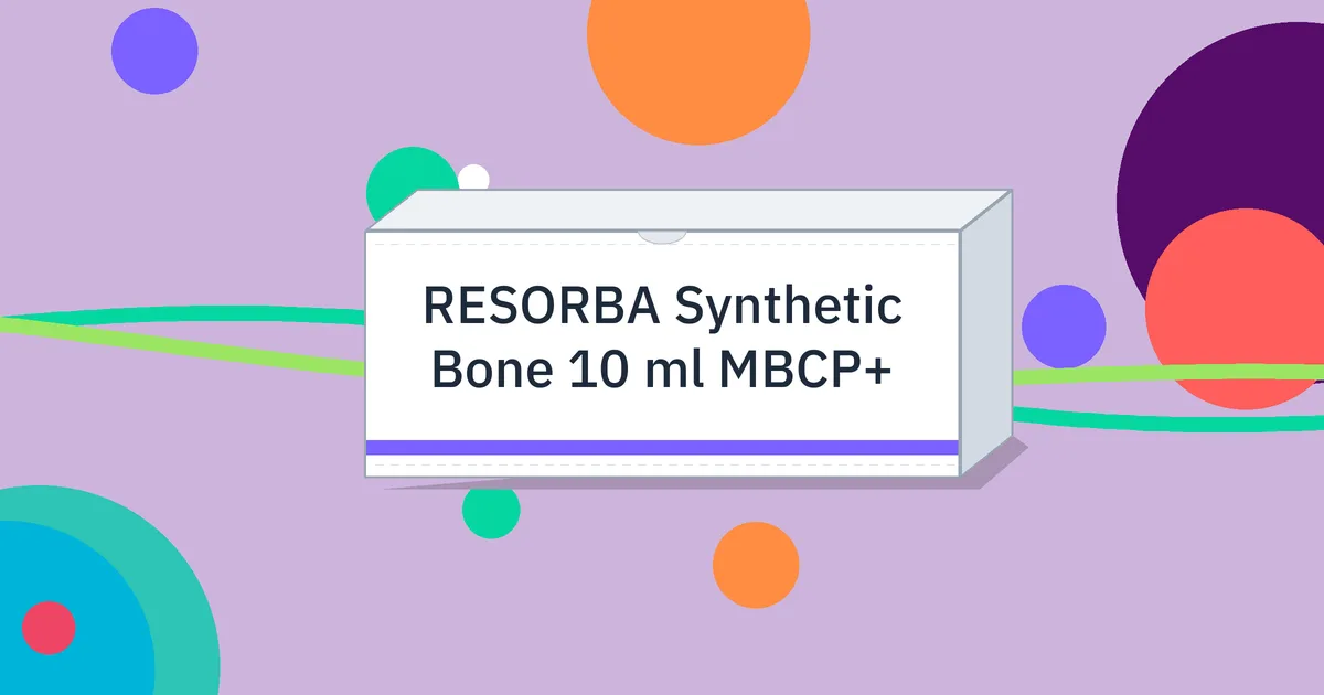 Symbolbild: Packung mit der Aufschrift RESORBA Synthetic Bone 10 ml MBCP+ (PZN 16857501) – Verfügbarkeit und Bezug in Apotheken in Frankfurt am Main