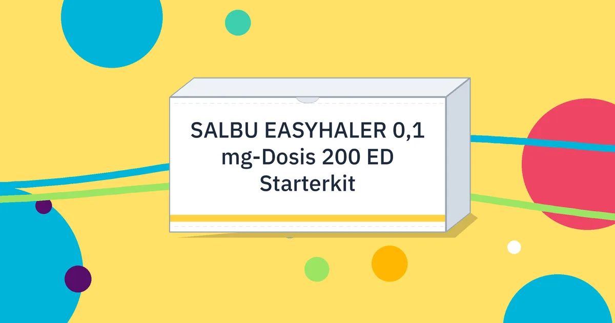 Symbolbild: Packung mit der Aufschrift SALBU EASYHALER 0,1 mg-Dosis 200 ED Starterkit (PZN 06102078) – Verfügbarkeit und Bezug in Apotheken in Frankfurt am Main