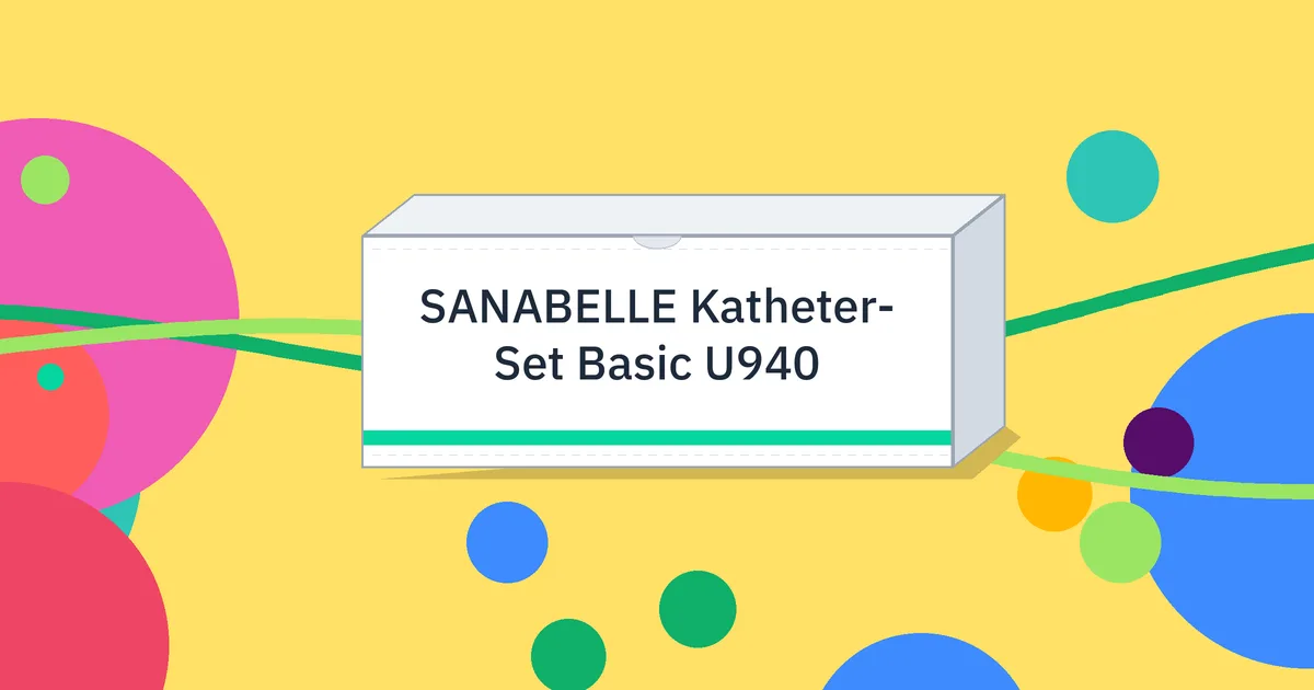Symbolbild: Packung mit der Aufschrift SANABELLE Katheter-Set Basic U940 (PZN 16667114) – Verfügbarkeit und Bezug in Apotheken in Frankfurt am Main