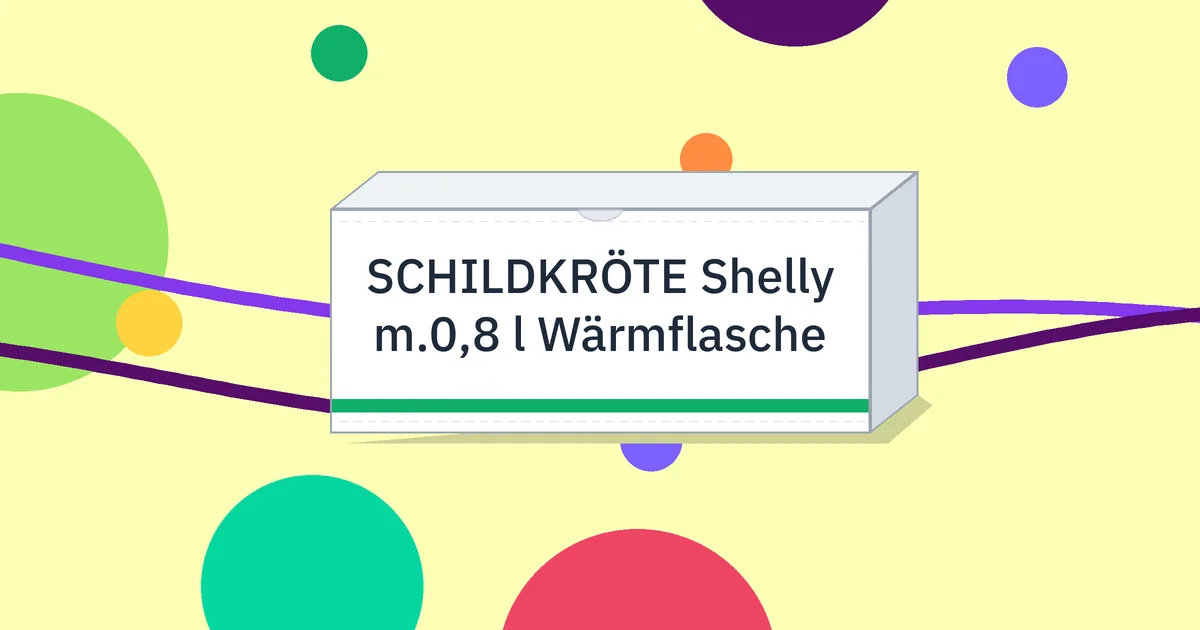 Symbolbild: Packung mit der Aufschrift SCHILDKRÖTE Shelly m.0,8 l Wärmflasche (PZN 20916959) – Verfügbarkeit und Bezug in Apotheken in Frankfurt am Main