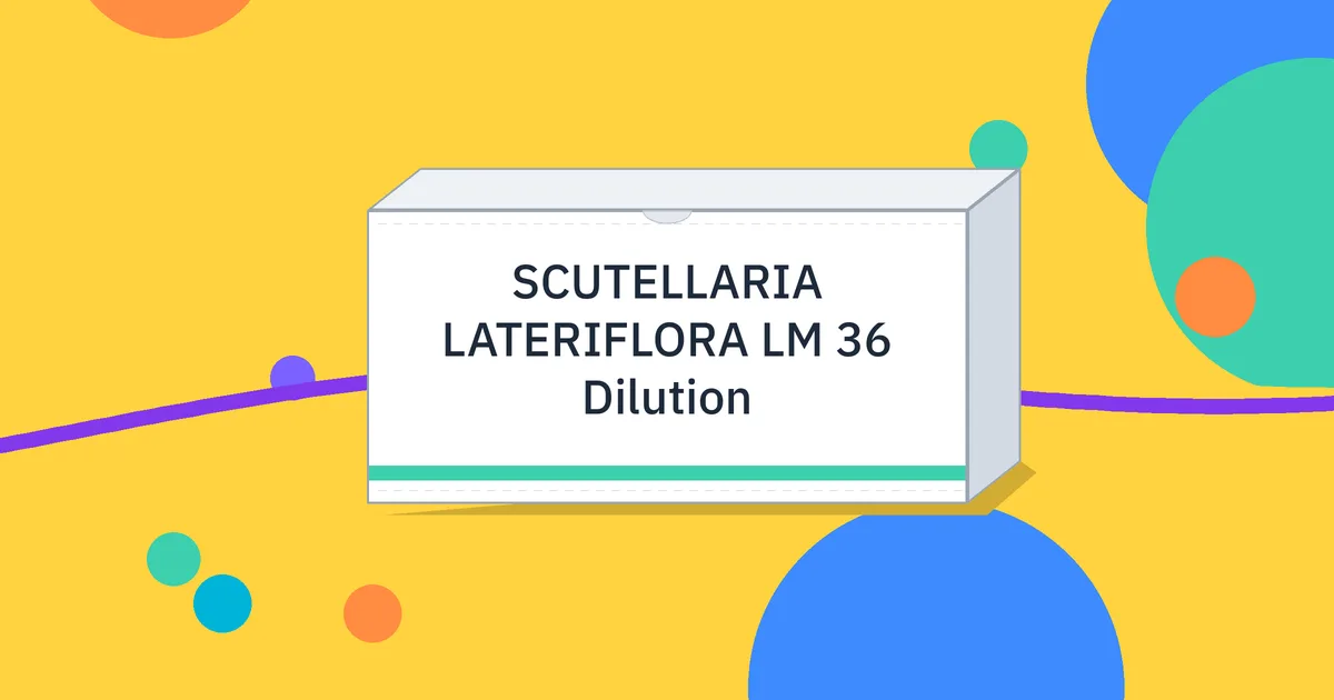 Symbolbild: Packung mit der Aufschrift SCUTELLARIA LATERIFLORA LM 36 Dilution (PZN 13185159) – Verfügbarkeit und Bezug in Apotheken in Frankfurt am Main