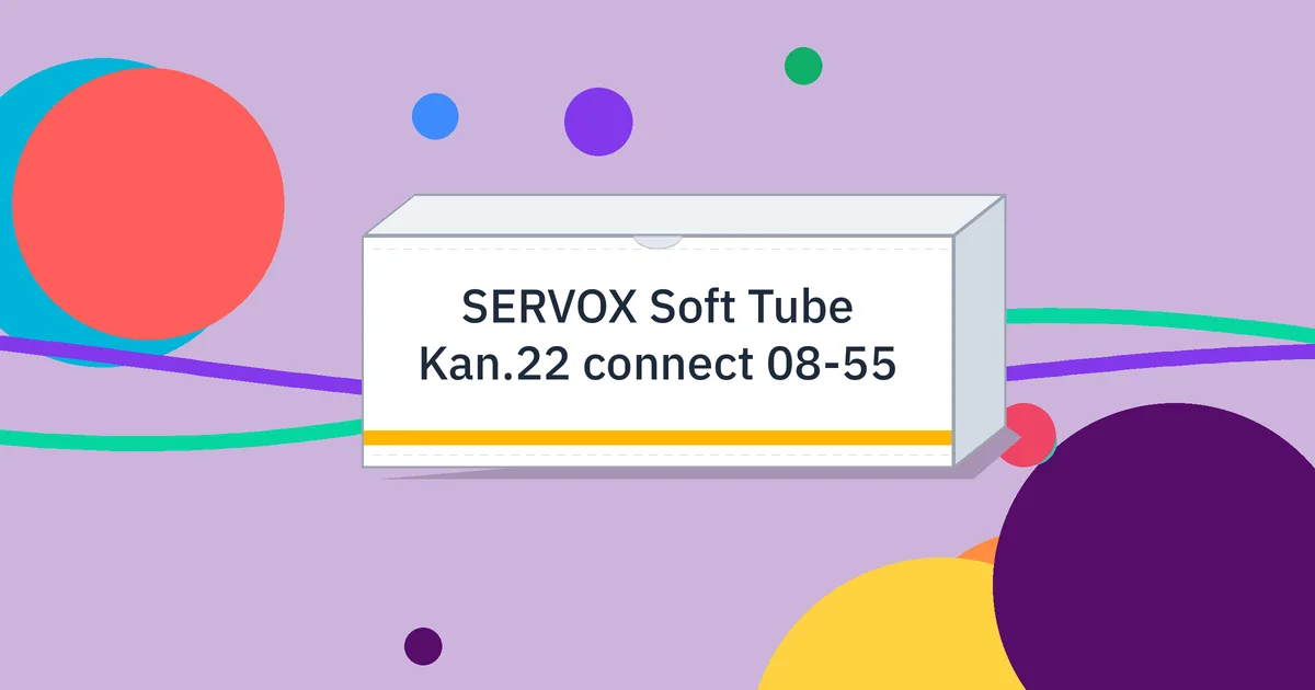 Symbolbild: Packung mit der Aufschrift SERVOX Soft Tube Kan.22 connect 08-55 (PZN 09253375) – Verfügbarkeit und Bezug in Apotheken in Frankfurt am Main