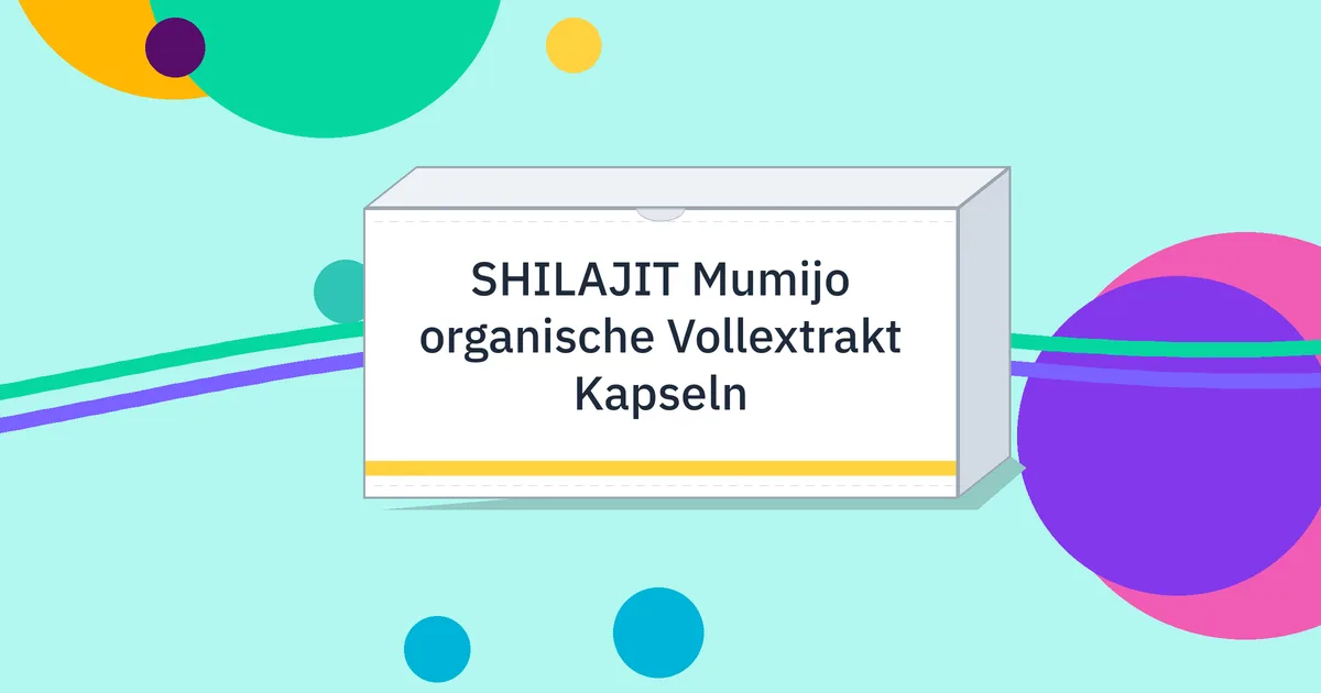 Symbolbild: Packung mit der Aufschrift SHILAJIT Mumijo organische Vollextrakt Kapseln (PZN 19209033) – Verfügbarkeit und Bezug in Apotheken in Frankfurt am Main