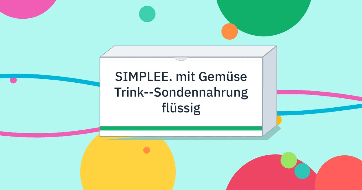 Symbolbild: Packung mit der Aufschrift SIMPLEE. mit Gemüse Trink--Sondennahrung flüssig (PZN 17839184) – Verfügbarkeit und Bezug in Apotheken in Frankfurt am Main