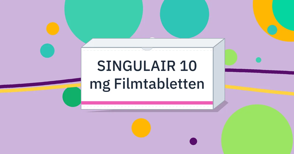 Symbolbild: Packung mit der Aufschrift SINGULAIR 10 mg Filmtabletten (PZN 05523748) – Verfügbarkeit und Bezug in Apotheken in Frankfurt am Main