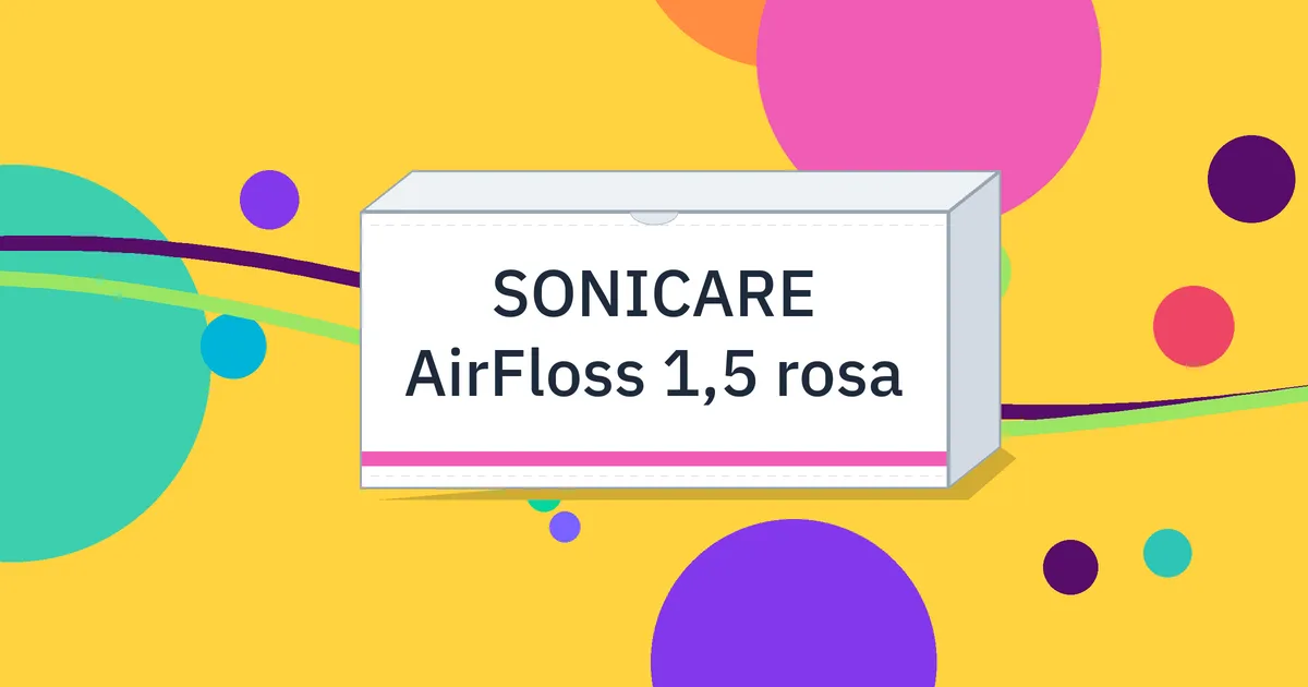 Symbolbild: Packung mit der Aufschrift SONICARE AirFloss 1,5 rosa (PZN 11083673) – Verfügbarkeit und Bezug in Apotheken in Frankfurt am Main