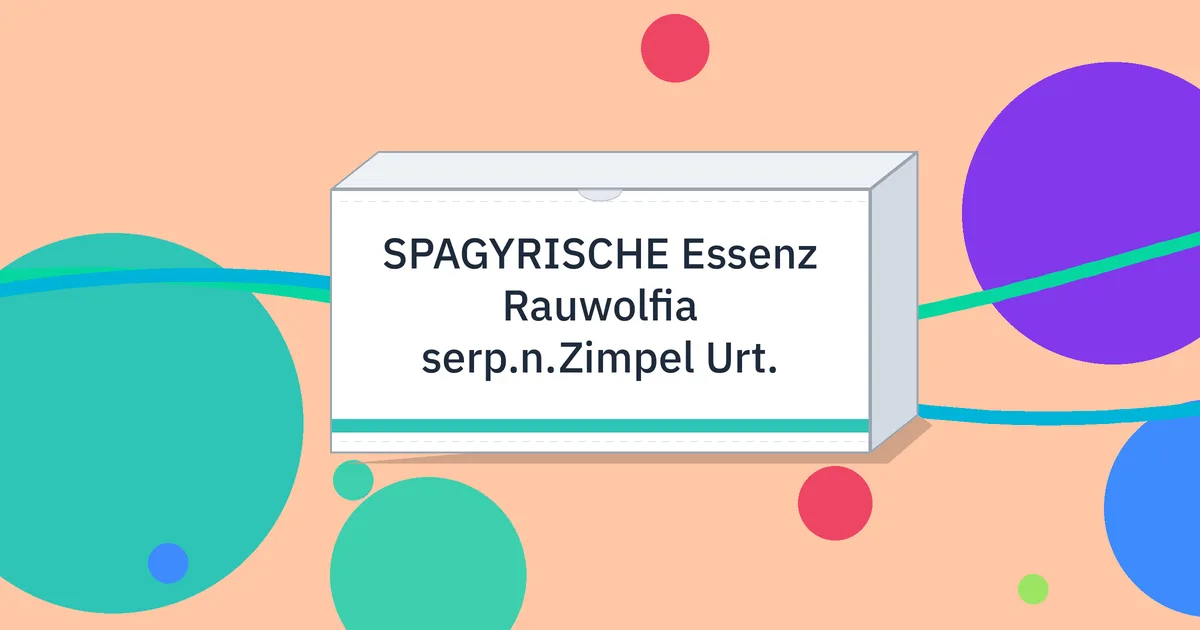 Symbolbild: Packung mit der Aufschrift SPAGYRISCHE Essenz Rauwolfia serp.n.Zimpel Urt. (PZN 03247238) – Verfügbarkeit und Bezug in Apotheken in Frankfurt am Main