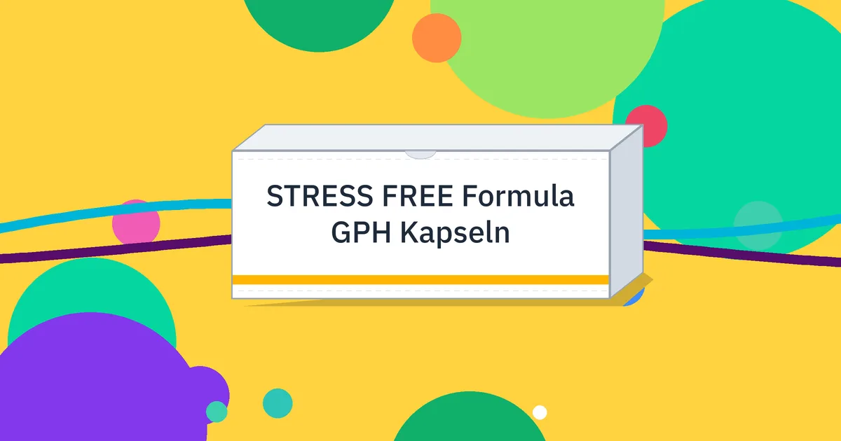 Symbolbild: Packung mit der Aufschrift STRESS FREE Formula GPH Kapseln (PZN 20856542) – Verfügbarkeit und Bezug in Apotheken in Frankfurt am Main