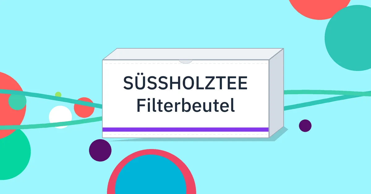 Symbolbild: Packung mit der Aufschrift SÜSSHOLZTEE Filterbeutel (PZN 01245784) – Verfügbarkeit und Bezug in Apotheken in Frankfurt am Main