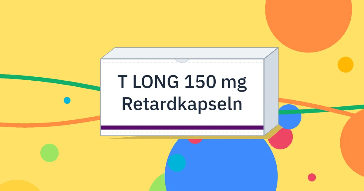 Symbolbild: Packung mit der Aufschrift T LONG 150 mg Retardkapseln (PZN 11105707) – Verfügbarkeit und Bezug in Apotheken in Frankfurt am Main