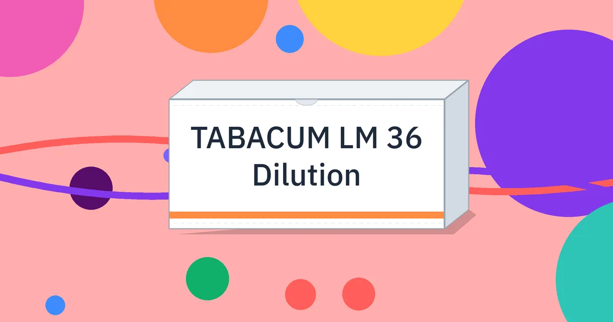 Symbolbild: Packung mit der Aufschrift TABACUM LM 36 Dilution (PZN 13212790) – Verfügbarkeit und Bezug in Apotheken in Frankfurt am Main