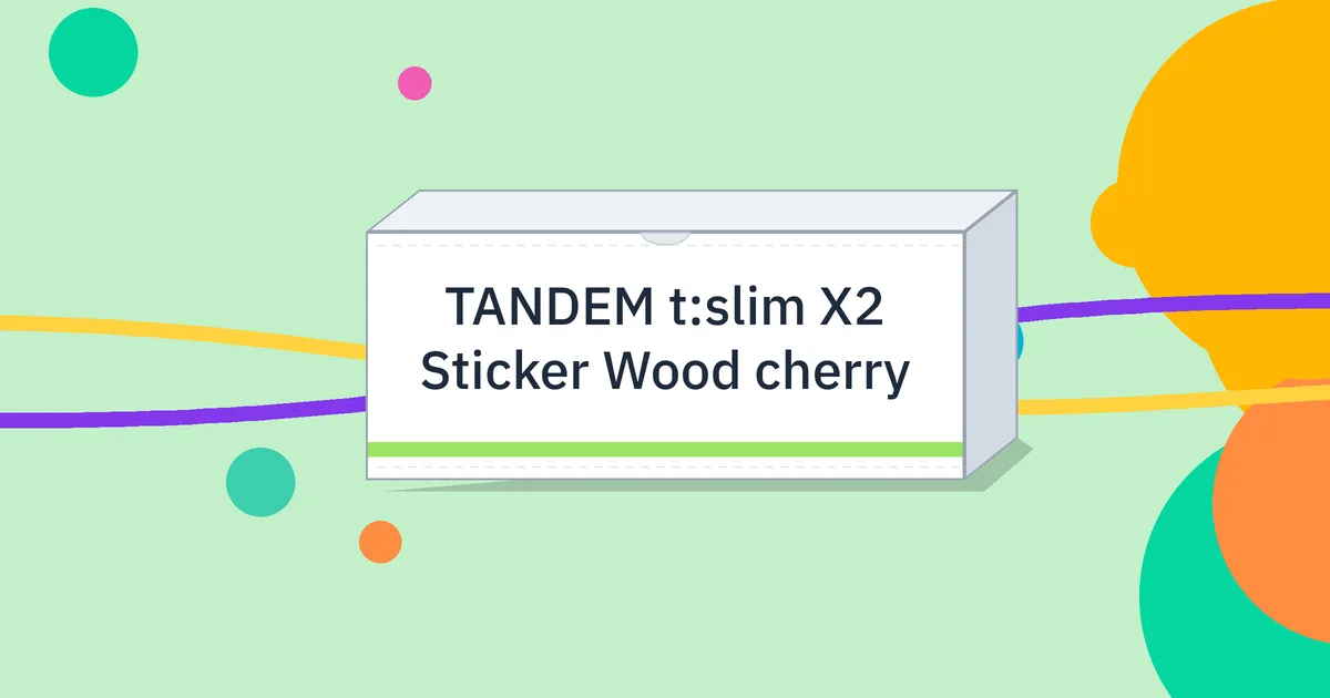 Symbolbild: Packung mit der Aufschrift TANDEM t:slim X2 Sticker Wood cherry (PZN 19862879) – Verfügbarkeit und Bezug in Apotheken in Frankfurt am Main