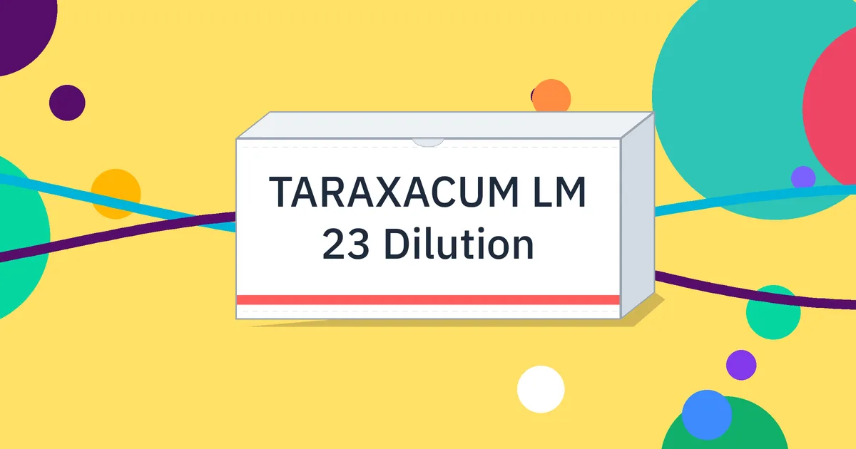 Symbolbild: Packung mit der Aufschrift TARAXACUM LM 23 Dilution (PZN 13214429) – Verfügbarkeit und Bezug in Apotheken in Frankfurt am Main