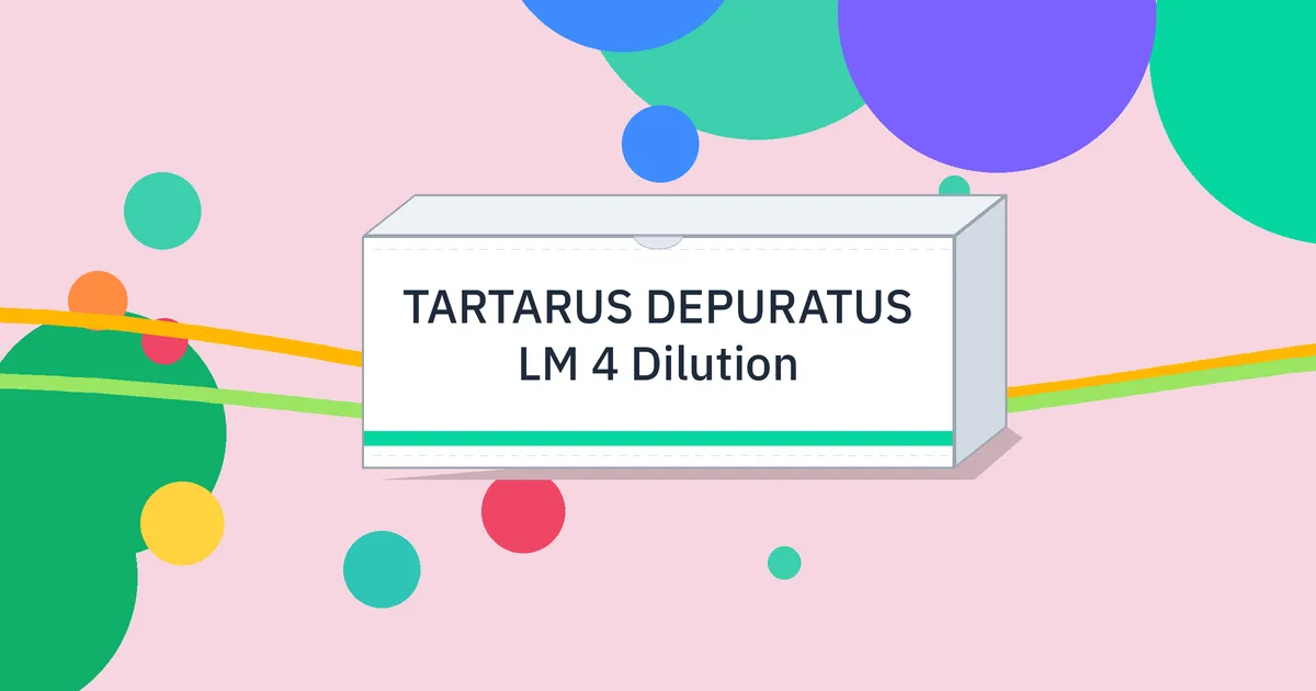 Symbolbild: Packung mit der Aufschrift TARTARUS DEPURATUS LM 4 Dilution (PZN 13687949) – Verfügbarkeit und Bezug in Apotheken in Frankfurt am Main