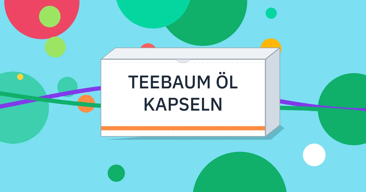 Symbolbild: Packung mit der Aufschrift TEEBAUM ÖL KAPSELN (PZN 16356012) – Verfügbarkeit und Bezug in Apotheken in Frankfurt am Main