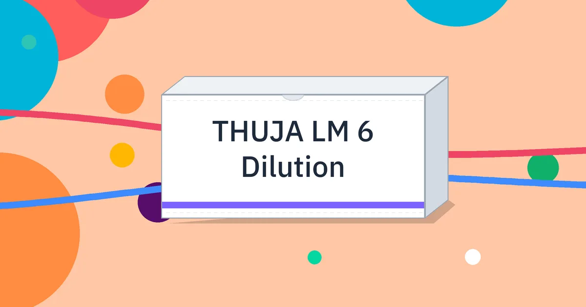 Symbolbild: Packung mit der Aufschrift THUJA LM 6 Dilution (PZN 02604162) – Verfügbarkeit und Bezug in Apotheken in Frankfurt am Main