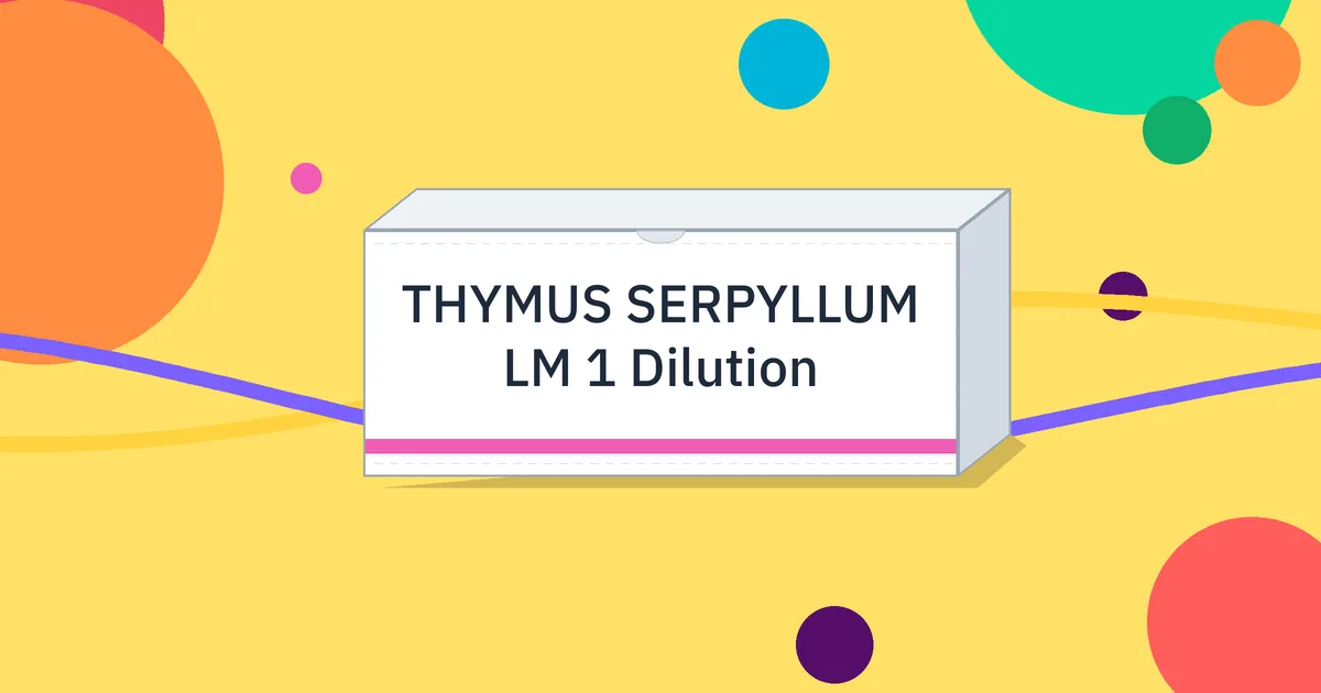 Symbolbild: Packung mit der Aufschrift THYMUS SERPYLLUM LM 1 Dilution (PZN 13222825) – Verfügbarkeit und Bezug in Apotheken in Frankfurt am Main