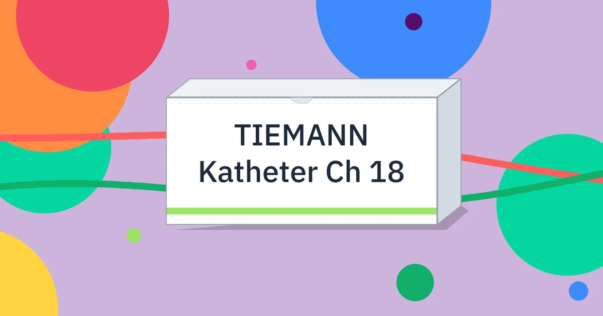 Symbolbild: Packung mit der Aufschrift TIEMANN Katheter Ch 18 (PZN 10830719) – Verfügbarkeit und Bezug in Apotheken in Frankfurt am Main