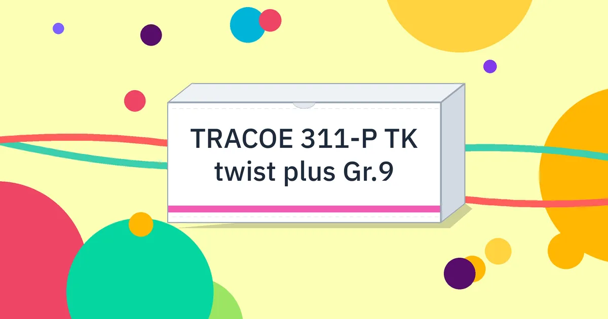 Symbolbild: Packung mit der Aufschrift TRACOE 311-P TK twist plus Gr.9 (PZN 06556164) – Verfügbarkeit und Bezug in Apotheken in Frankfurt am Main