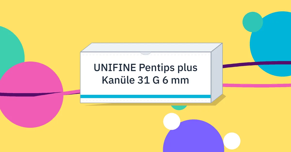 Symbolbild: Packung mit der Aufschrift UNIFINE Pentips plus Kanüle 31 G 6 mm (PZN 14325177) – Verfügbarkeit und Bezug in Apotheken in Frankfurt am Main