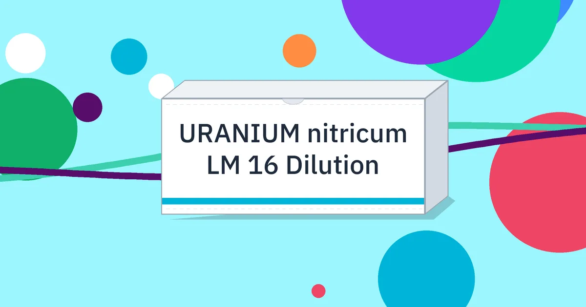 Symbolbild: Packung mit der Aufschrift URANIUM nitricum LM 16 Dilution (PZN 13256304) – Verfügbarkeit und Bezug in Apotheken in Frankfurt am Main