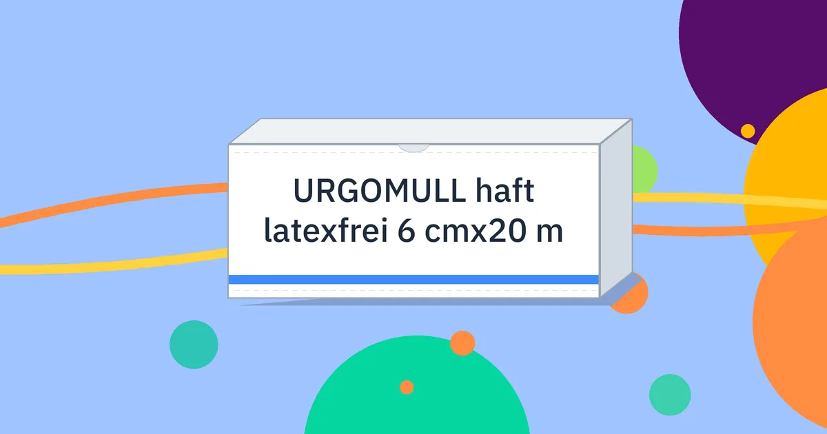 Symbolbild: Packung mit der Aufschrift URGOMULL haft latexfrei 6 cmx20 m (PZN 01832406) – Verfügbarkeit und Bezug in Apotheken in Frankfurt am Main