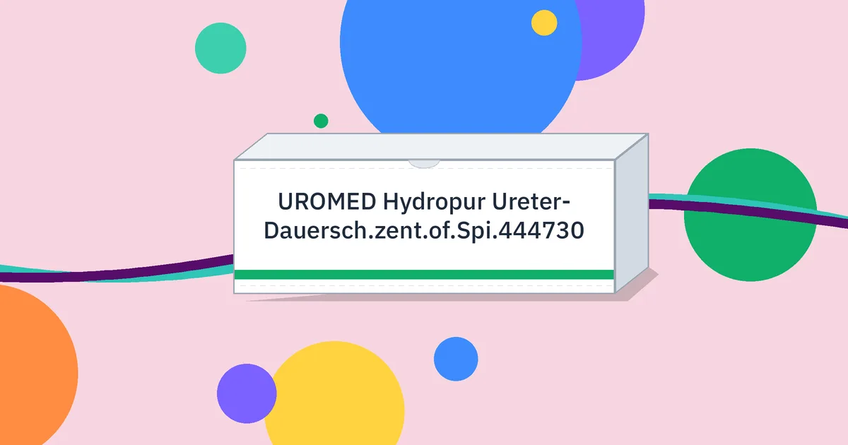 Symbolbild: Packung mit der Aufschrift UROMED Hydropur Ureter-Dauersch.zent.of.Spi.444730 (PZN 11371337) – Verfügbarkeit und Bezug in Apotheken in Frankfurt am Main