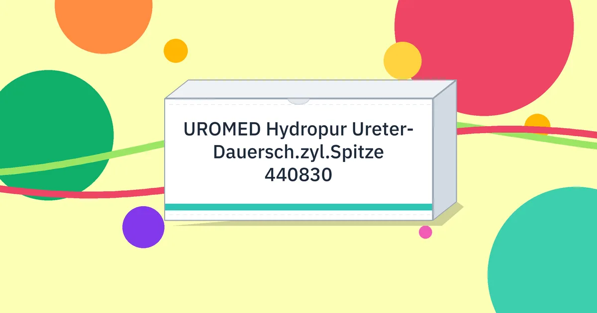 Symbolbild: Packung mit der Aufschrift UROMED Hydropur Ureter-Dauersch.zyl.Spitze 440830 (PZN 11371171) – Verfügbarkeit und Bezug in Apotheken in Frankfurt am Main