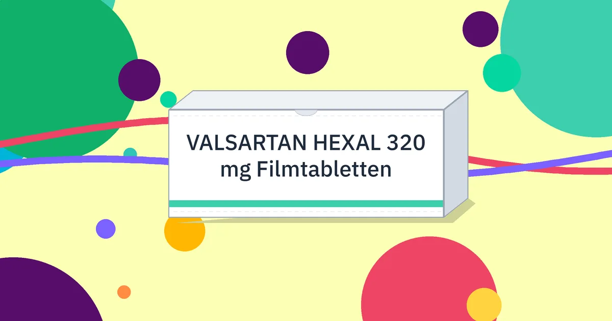Symbolbild: Packung mit der Aufschrift VALSARTAN HEXAL 320 mg Filmtabletten (PZN 07607082) – Verfügbarkeit und Bezug in Apotheken in Frankfurt am Main