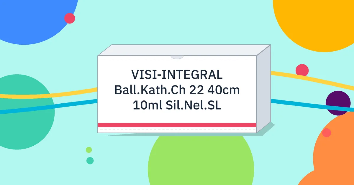 Symbolbild: Packung mit der Aufschrift VISI-INTEGRAL Ball.Kath.Ch 22 40cm 10ml Sil.Nel.SL (PZN 18305881) – Verfügbarkeit und Bezug in Apotheken in Frankfurt am Main