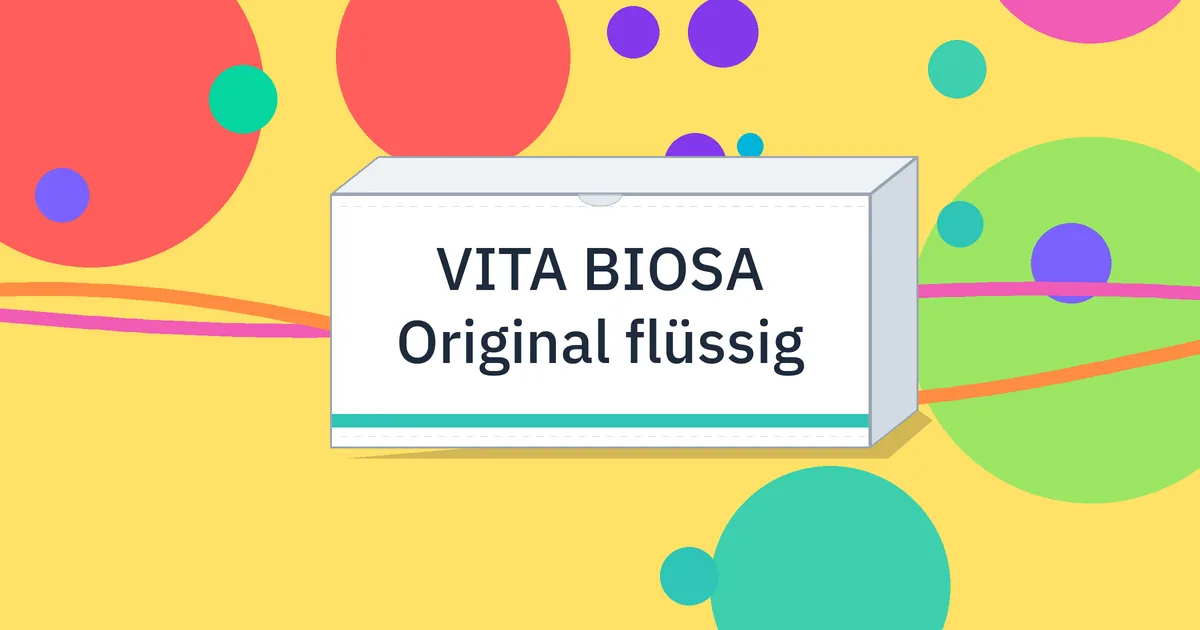 Symbolbild: Packung mit der Aufschrift VITA BIOSA Original flüssig (PZN 18227655) – Verfügbarkeit und Bezug in Apotheken in Frankfurt am Main