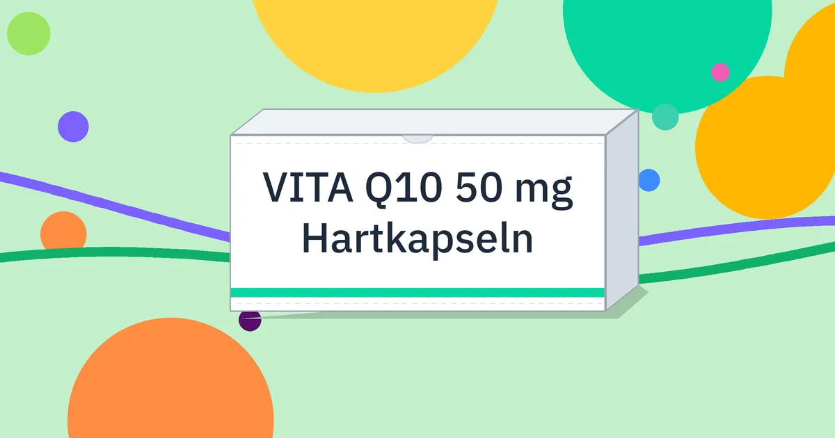 Symbolbild: Packung mit der Aufschrift VITA Q10 50 mg Hartkapseln (PZN 19630583) – Verfügbarkeit und Bezug in Apotheken in Frankfurt am Main